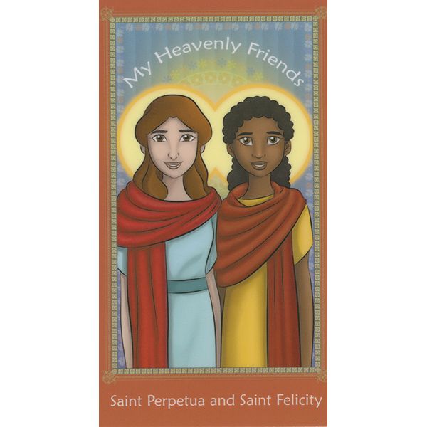Children's Sts Perpetua and Felicity Holy Card – Catholic Home and Church