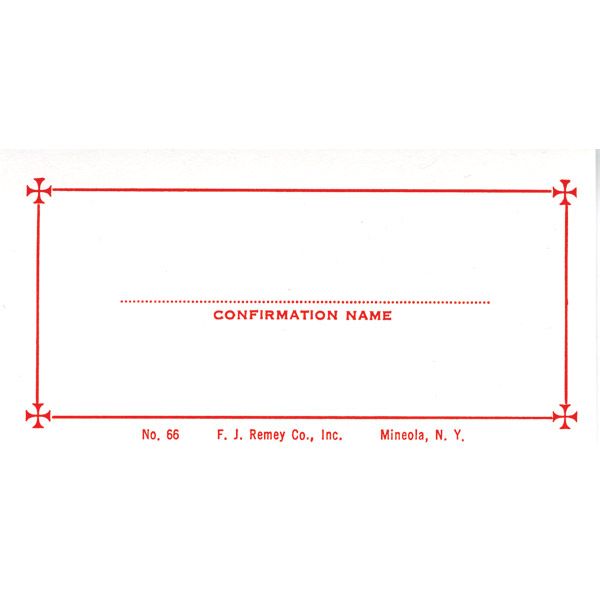 Church Goods - Short Confirmation Name Card – Catholic Home and Church
