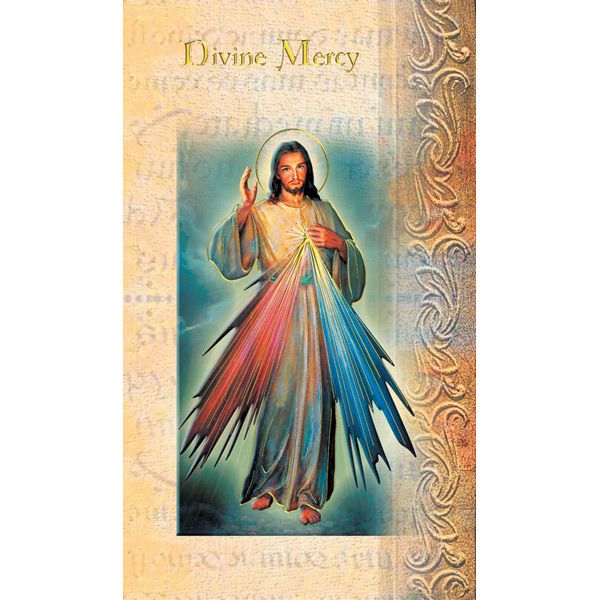 Divine Mercy Mini Lives of the Saints Holy Card – Catholic Home and Church