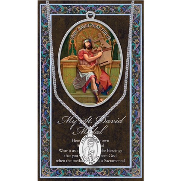 David Pewter Patron Saint Medal – Catholic Home and Church