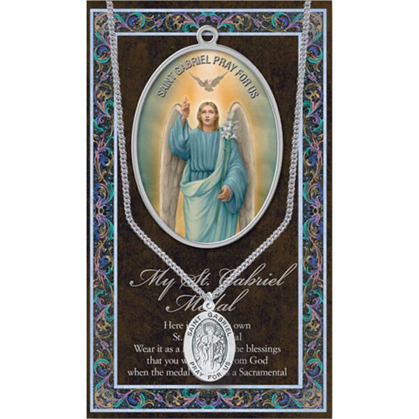 Gabriel Pewter Patron Saint Medal – Catholic Home and Church