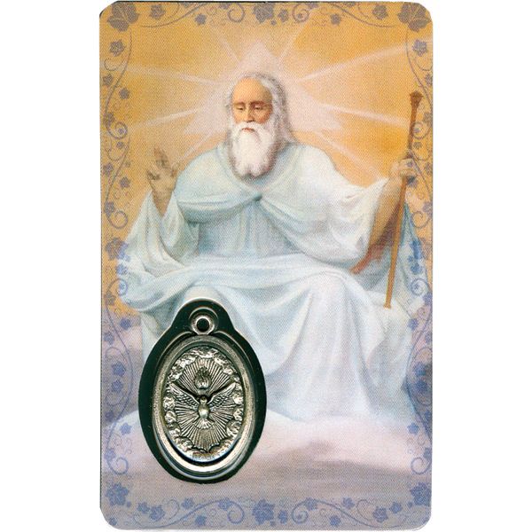 God the Father Holy Card with Medal – Catholic Home and Church