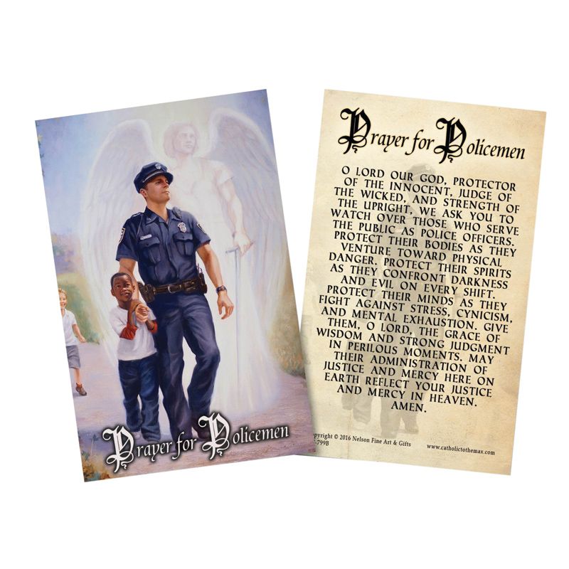Prayer for Policemen Holy Card – Catholic Home and Church