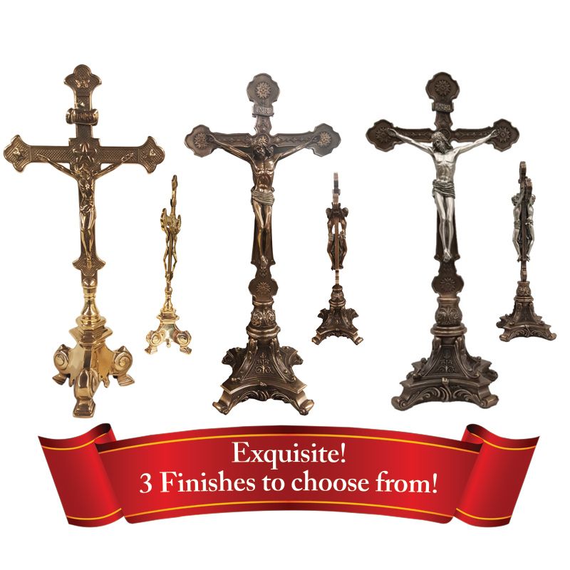 Double Sided Standing Crucifix – Catholic Home and Church