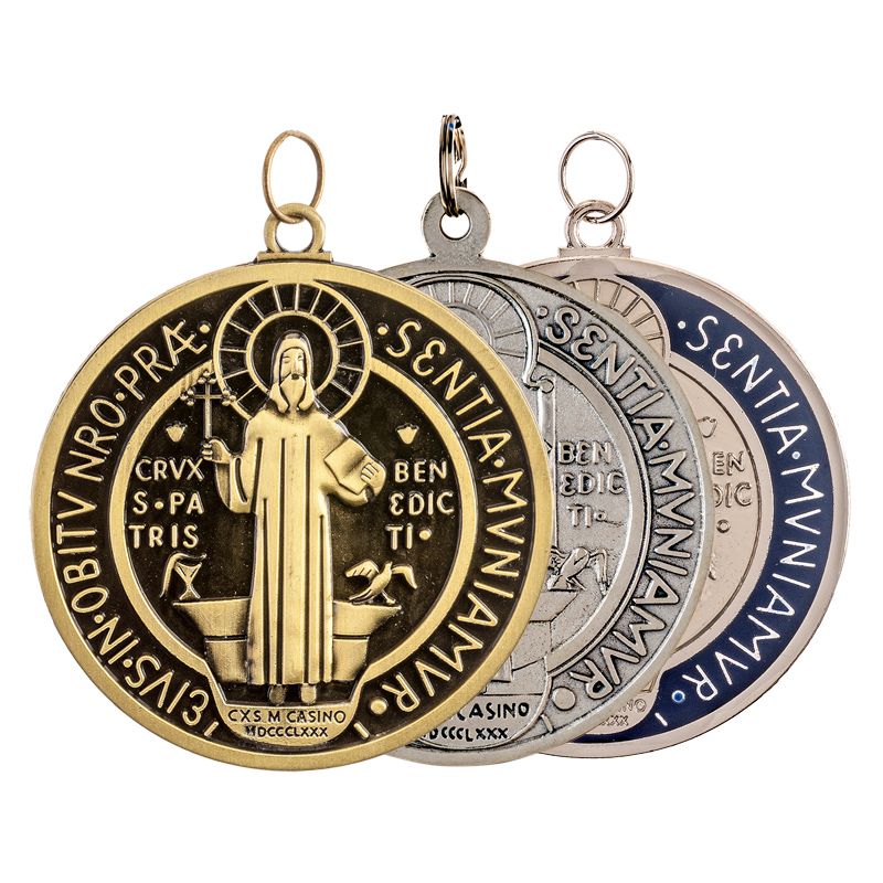 Door Medal, Saint Benedict, Three Styles – Catholic Home and Church