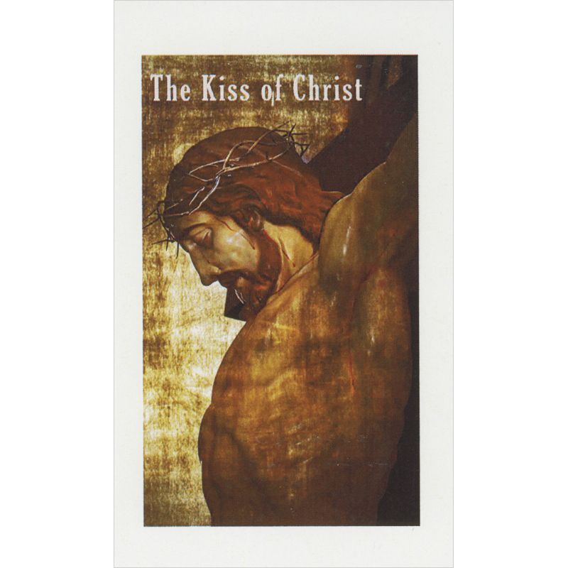Kiss of Christ Holy Card – Catholic Home and Church