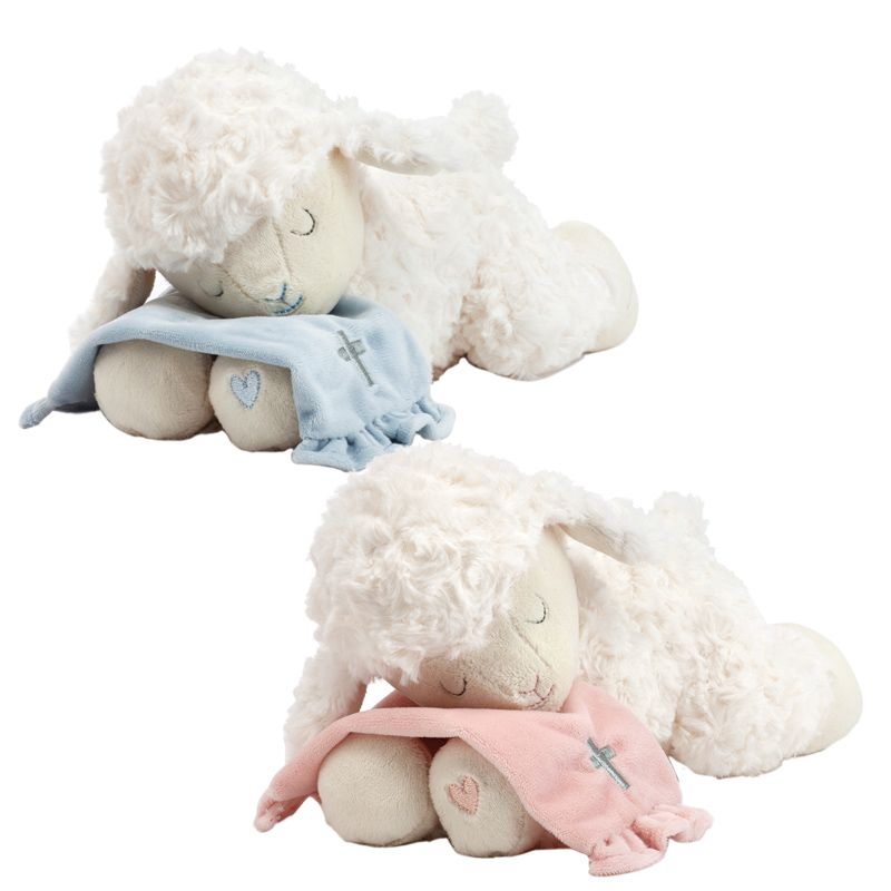 Goodnight Prayer Lamb, Blue or Pink – Catholic Home and Church