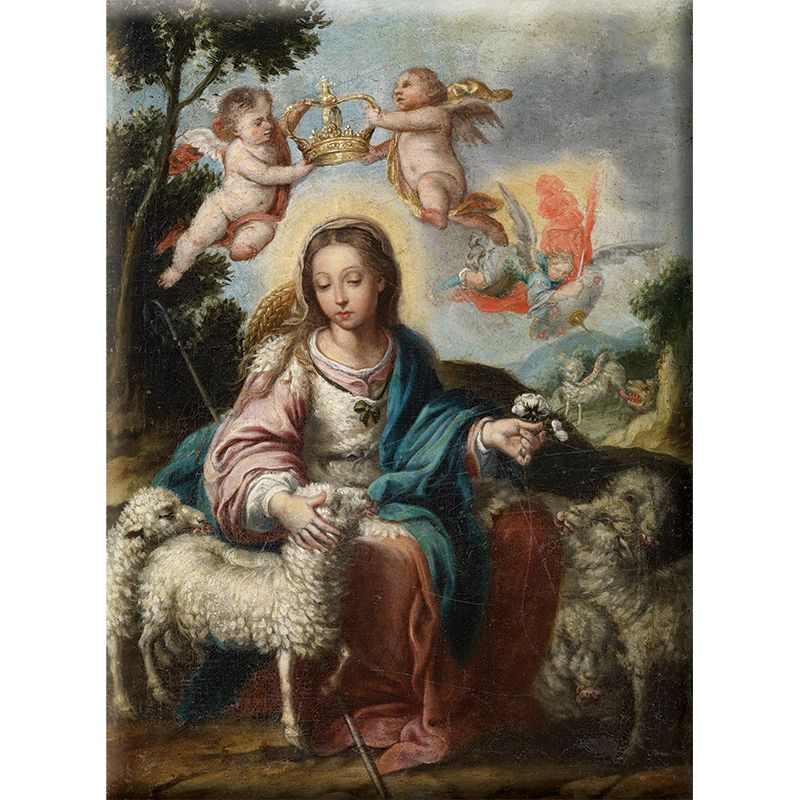 Divine Shepherdess Canvas De Tovar – Catholic Home and Church